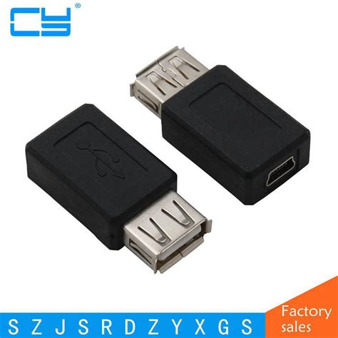Pcs Lot Usb A Type Female To Mini Usb Pin Female Adapter A To Mini B In Usb Cables From