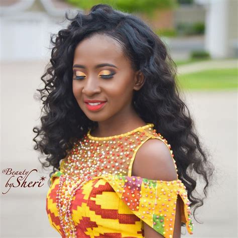 Traditional Ghanaian Bride Traditional Kente Cloth Attire