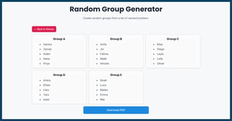 Random Group Generator Games4esl