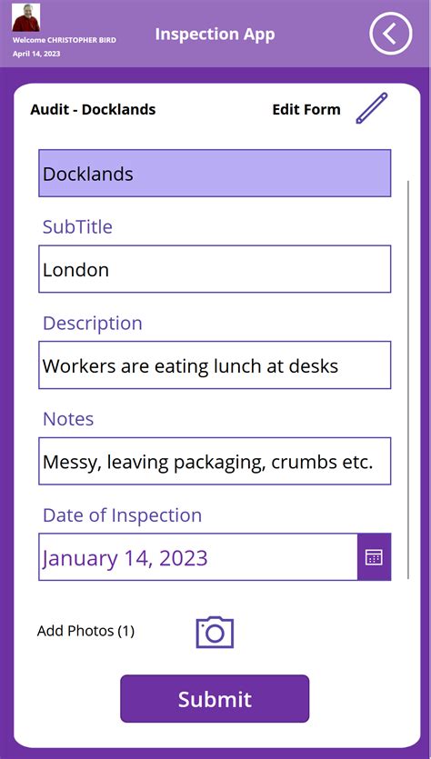 Github C A Birdmspowerappsauditinspection Inspection App