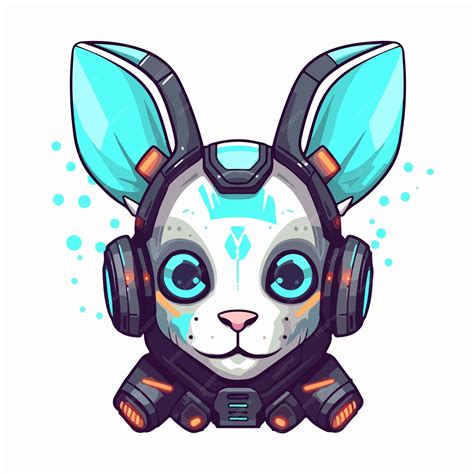 Premium Vector Cool Cyberpunk Bunny Vector Design
