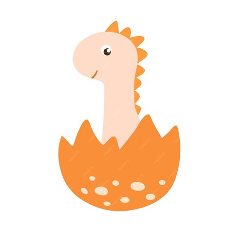 Dinossauro Bebê Fofo Em Vetor De Ovo Ilustração Colorida Isolada Em