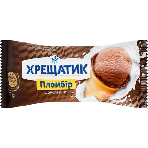 Морозиво Хрещатик Золотий Стандарт пломбір шоколадний 12% 90 г купити ...