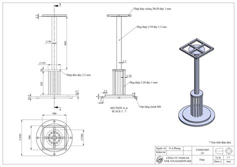 Bộ Khung Bàn Ghế Quầy Bar Sơn đen Tĩnh điện Vnh023003 Vinahardware