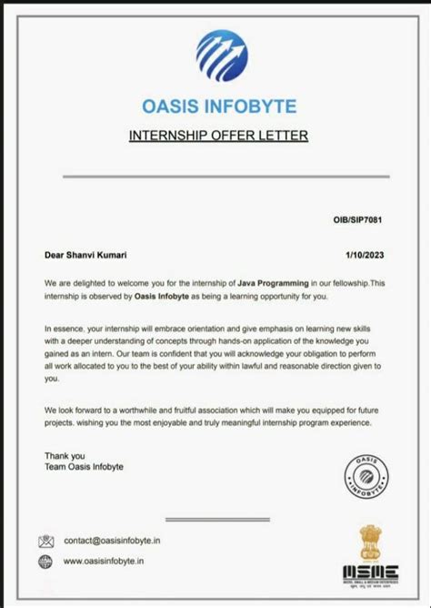 Connections Oasisinfobyte Internship Java Javadevelopers Shanvi