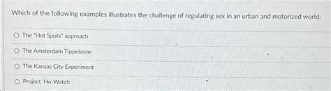 Solved Which Of The Following Examples Illustrates The