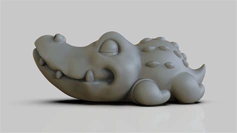 Alligator Chibi 3d Model 3d Printable Cgtrader