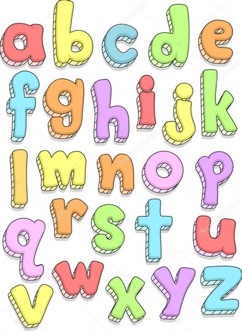 Doodle Ilustración Con Las Pequeñas Letras Del Alfabeto En 62E