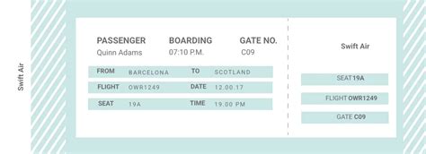 Free Travel Ticket Template To Edit Online