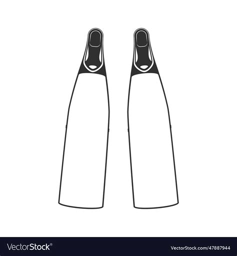 Diving Flippers Simple Style Royalty Free Vector Image