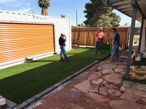Add Some Green Fake Grass In From Of The Shipping Container As Everyone