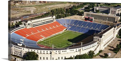 Aerial View Of A Stadium Soldier Field Lake Shore Drive Chicago