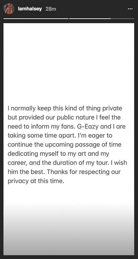 Halsey And G Eazy Break Up Ps Celebrity