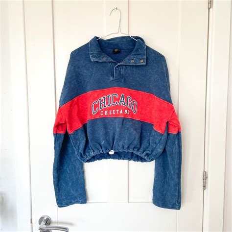 Urban Outfitters Cropped Chicago Cheetahs Hoodie Depop