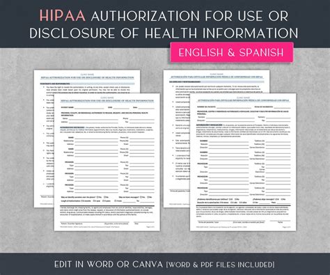 Hipaa Authorization For Use Or Disclosure Or Health Information