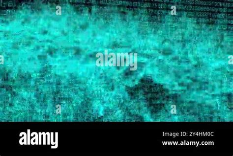 Digital Data Visualization With Binary Code And Wave Patterns