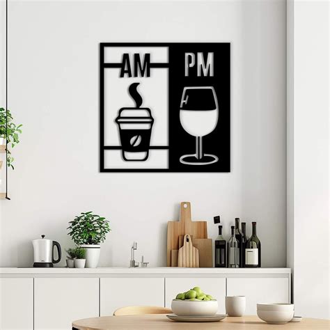 Деревяна картина на кухню Woodyard декор в кімнату Кава та Вино стиль мінімалізм 25x25 см