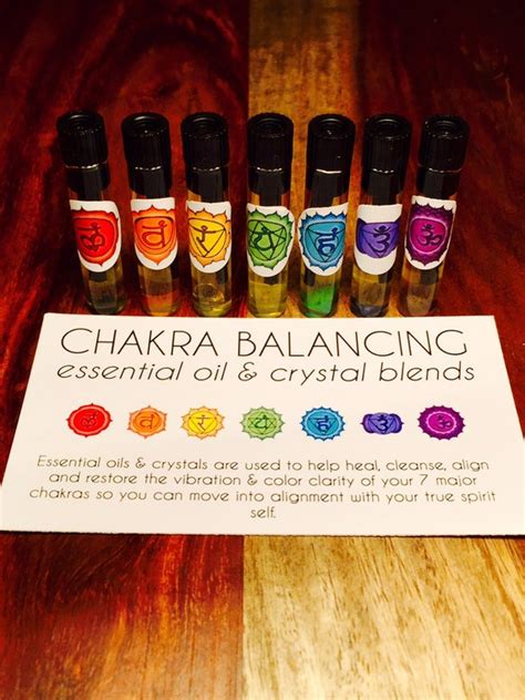 CHAKRA BALANCING SET Essential Oil Crystal Infused Oil