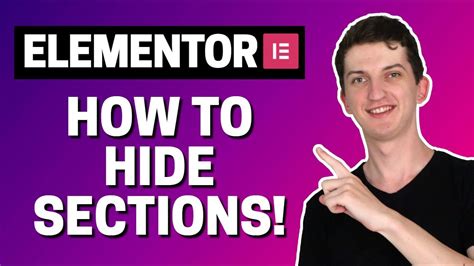 How To Hide Sections From Mobile In Elementor How To Hide Section