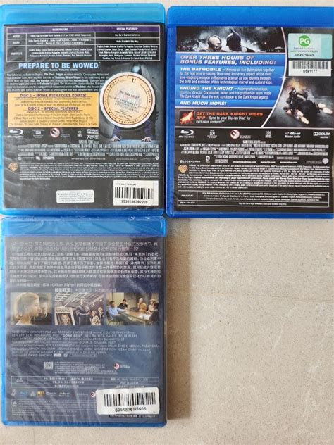 Blueray Disk Batman The Dark Knight Dark Knight Rises Gone Girl