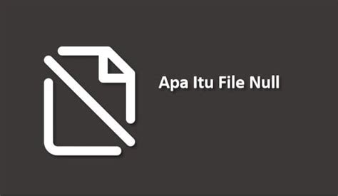 Apa Itu File Null