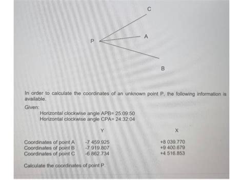 solved question 1 in order to calculate the coordinates of