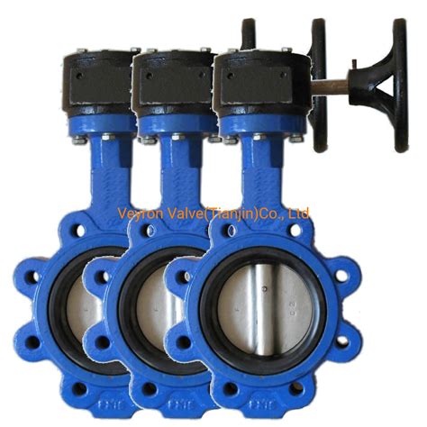 Ductile Iron Body Disc 416 Stem Wcb Disc Concentric Bonded Rubber Lined
