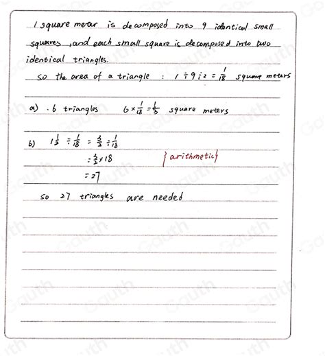 Solved 7 A Square With An Area Of 1 Square Meter Is Decomposed Into 9 Identical Small Squares