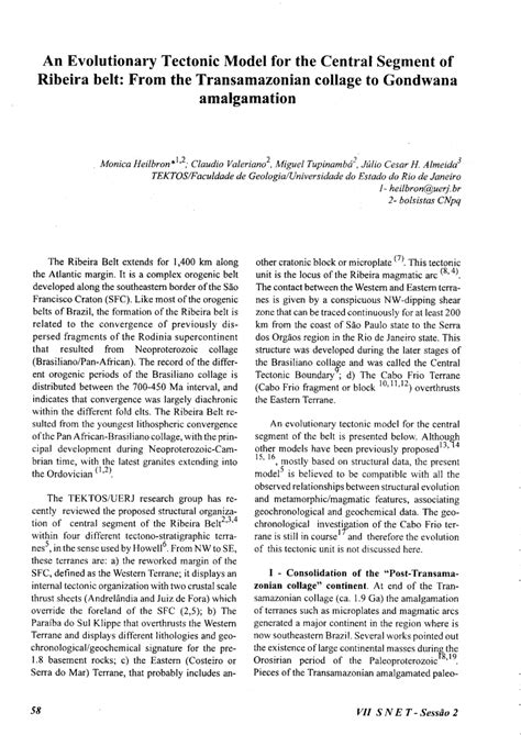 Pdf An Evolutionary Tectonic Model For The Central Segment Of The