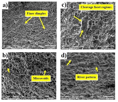 Sem Fractograph Of Tsfl Specimens Of Optimized Joint At Lower And