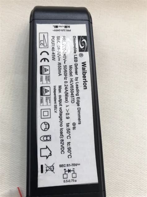 WAIBERLON HLV65045TD DIMMBAR LED Driver LED Ersatztrafo 61 70V 650mA 40