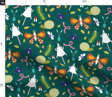 Icky Insects And Creepy Critters Fabric Spoonflower