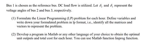 Fig Depicts A Three Bus System Suppose The Three Chegg