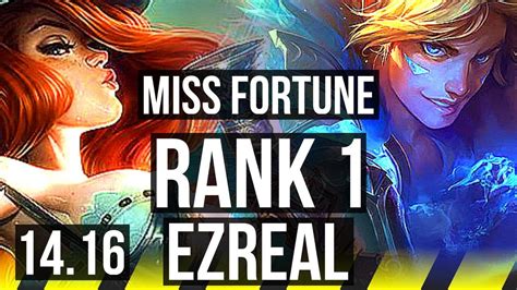Miss Fortune And Alistar Vs Ezreal And Leona Adc Rank 1 Rank 1 Mf 6212 Br Challenger 14