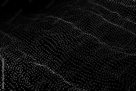 Wave 3d Wave Of Particles Futuristic Point Wave Design For Poster