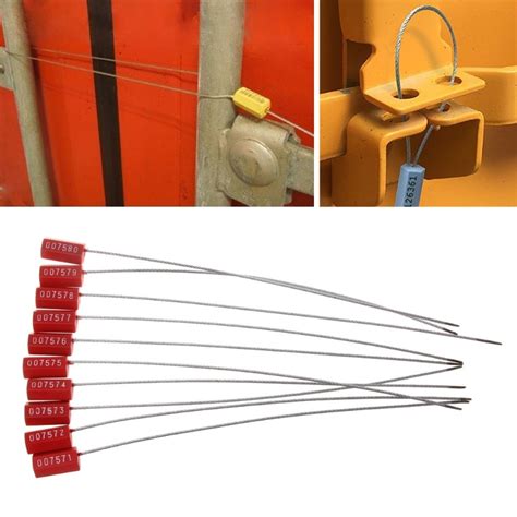 P D Pieces Pull Tight Wire Seals Metal Shipping Container Tags Anti Tamper Freight
