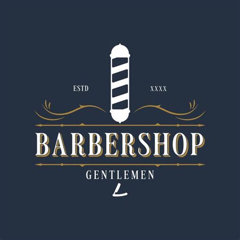 Premium Vector Retro Vintage Barbershop Logo With Haircut Equipment Design Logo For Business