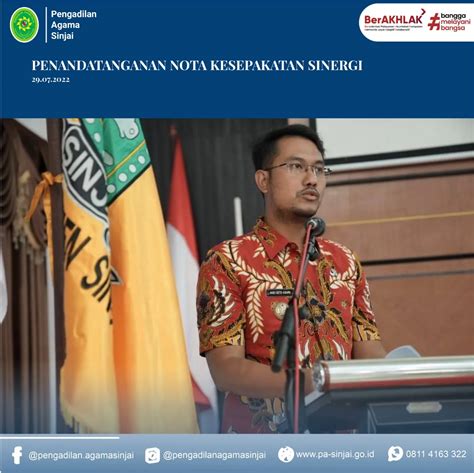 Penandatanganan Nota Kesepakatan Sinergi Antara Pengadilan Agama Sinjai