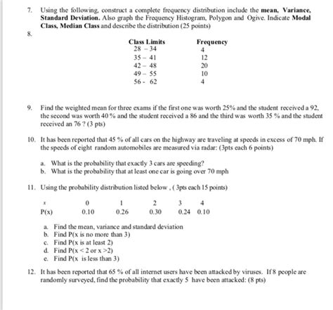 Solved 7 Using The Following Construct A Complete