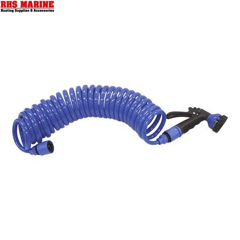 76 Metre Coiled Hose And Trigger For Deck Wash Down System Boat