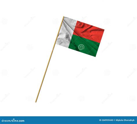 Waving National Flag Of Madagascar Stock Illustration Illustration Of
