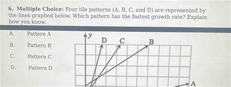 Solved 6 Multiple Choice Four Tile Patterns A B C And D Are