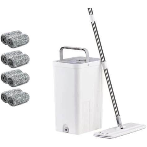 Balai Plat Serpillère En Microfibre Avec Seau n Cdiscount Maison