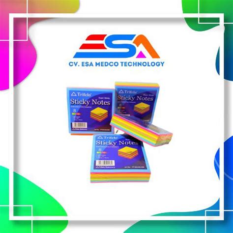 Sticky Notes Post It Trifelo Tf 654 8c 76x76mm Isi 200