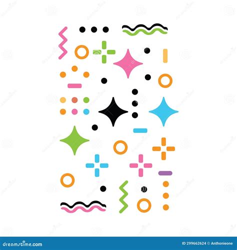 Pattern Hipster Abstract Vector Illustration Form Geometric Line Shapes Stock Vector