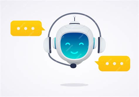 Premium Vector Chat Bot In Headphones Robot Assistant For Customer Support Concept Of Virtual