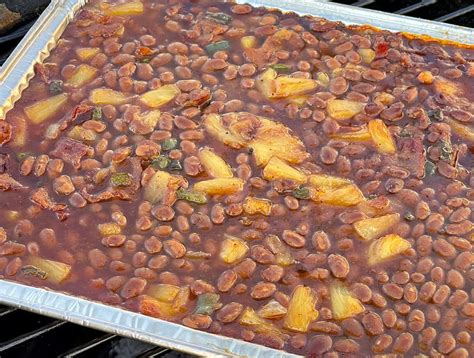 Smoked Baked Beans With Bacon And Pineapple Foodie And Wine
