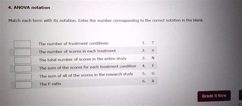 Solved Match Each Term With Its Notation Enter The Number