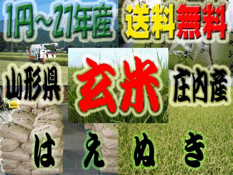 【新品】1円～27年☆山形県 庄内産『はえぬき玄米30kg』送料無料 ④の落札情報詳細 ヤフオク落札価格検索 オークフリー