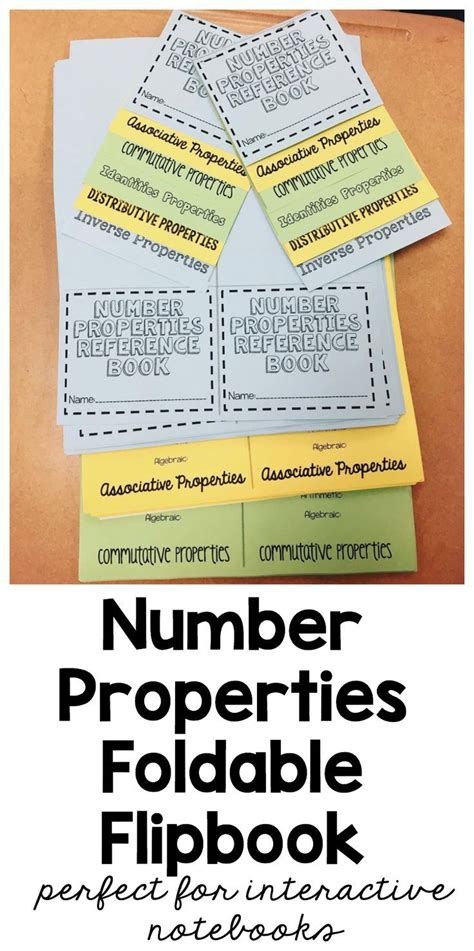 Properties Of Numbers Foldable